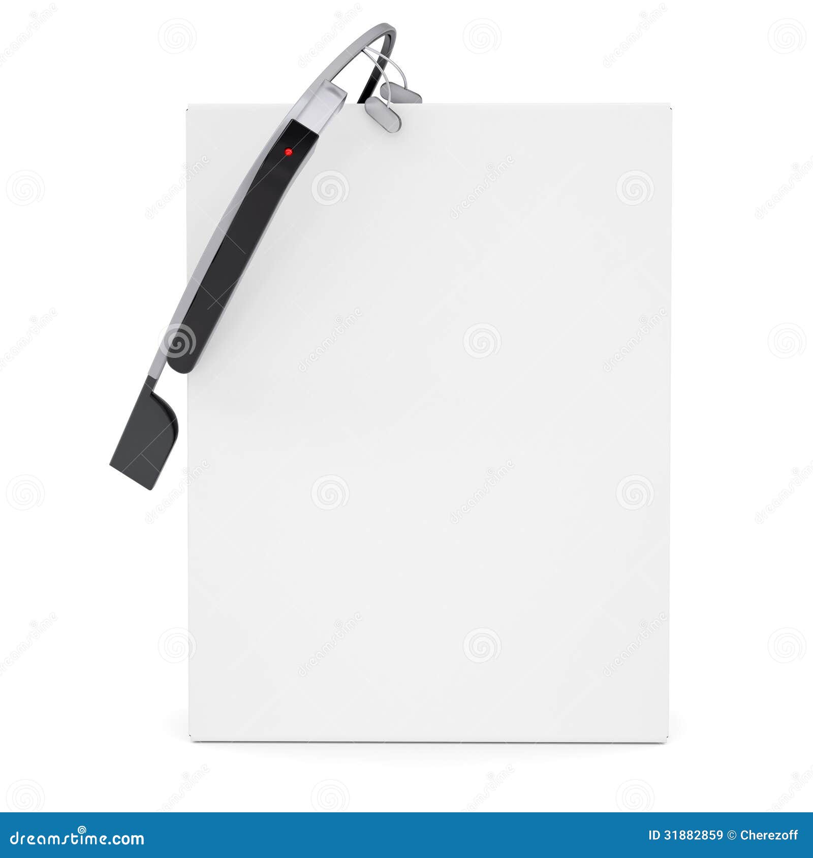 Google Glass and white box stock illustration. Illustration of choice ...
