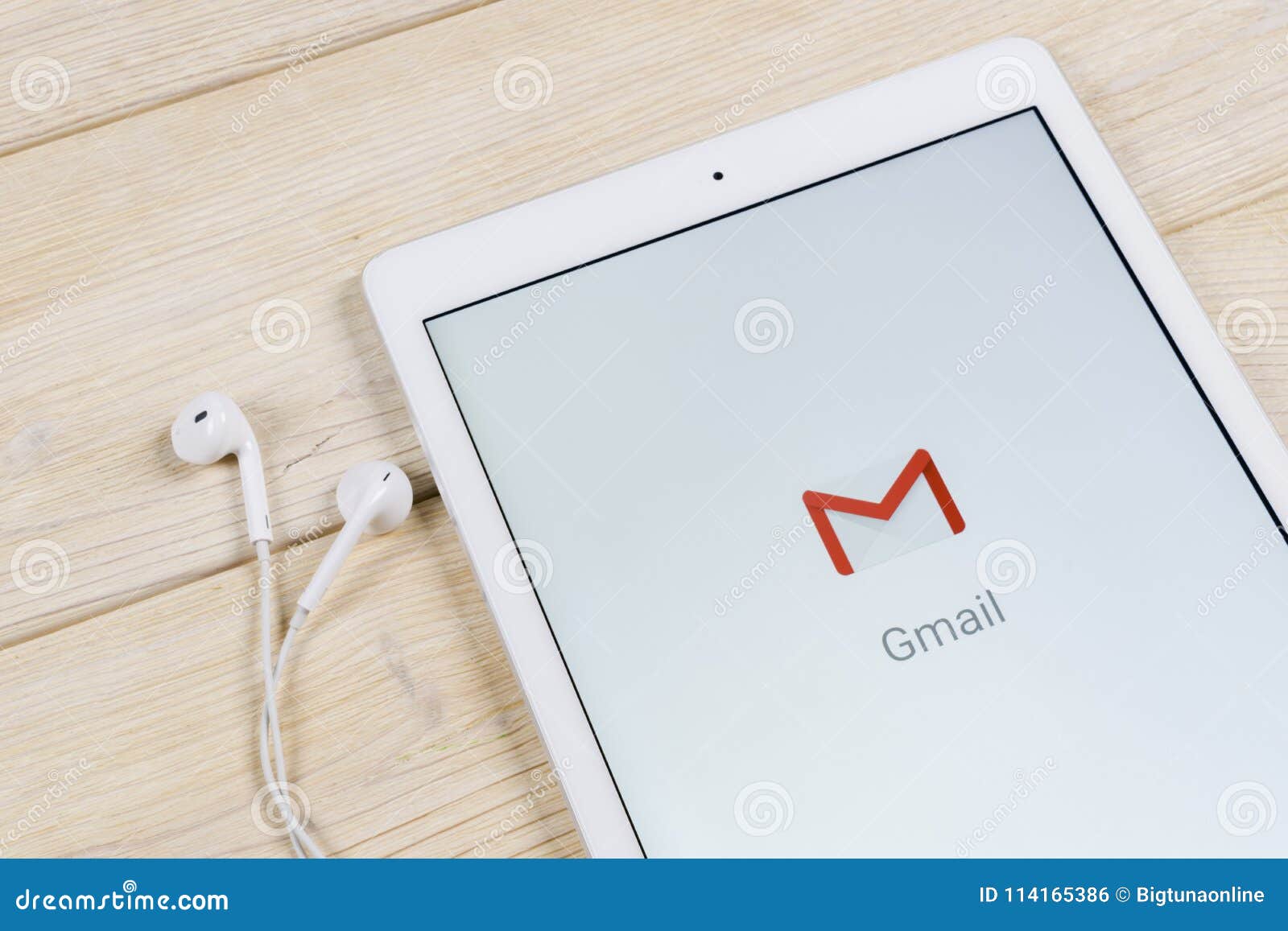 Google Gmail Application Icon on Apple IPad Smartphone Screen Close-up ...