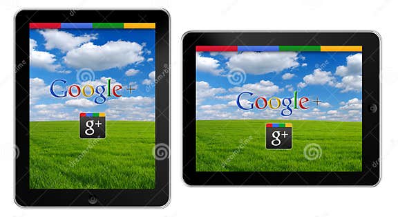 Google+ on iPad editorial photo. Illustration of contact - 21672826