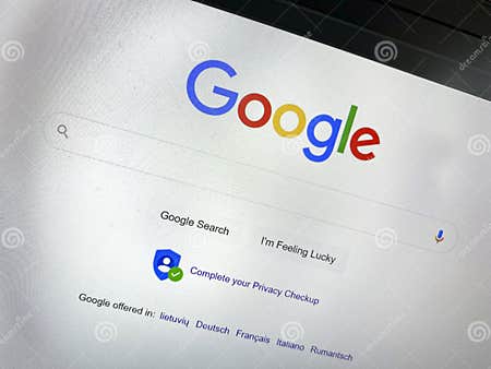 Google Logo on a Computer Screen Editorial Photography - Image of ...