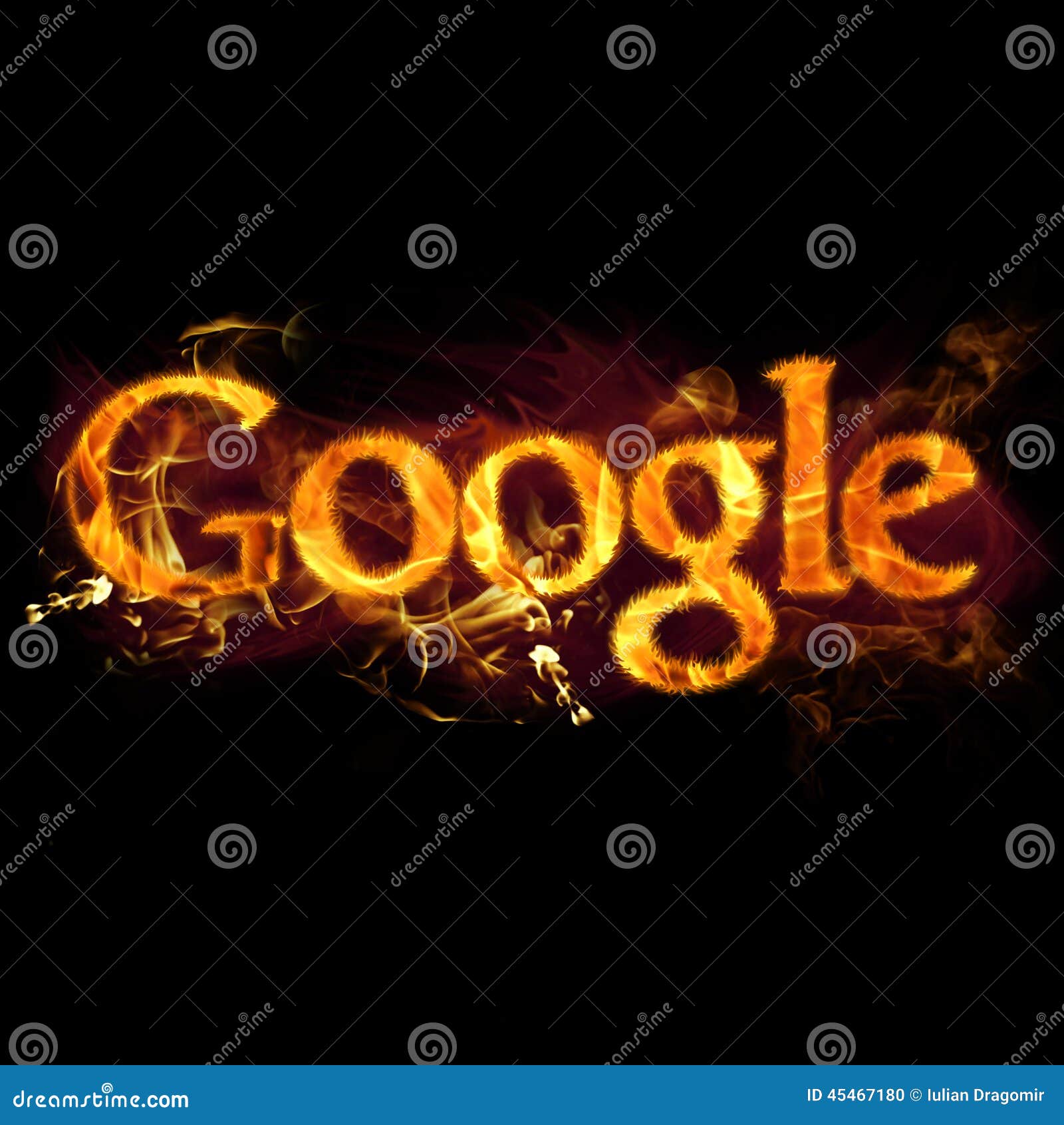 Google Logo on Fire editorial image. Illustration of site - 45467180