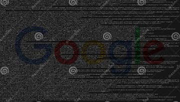 Google Logo Made of Source Code on Computer Screen. Editorial 3D ...