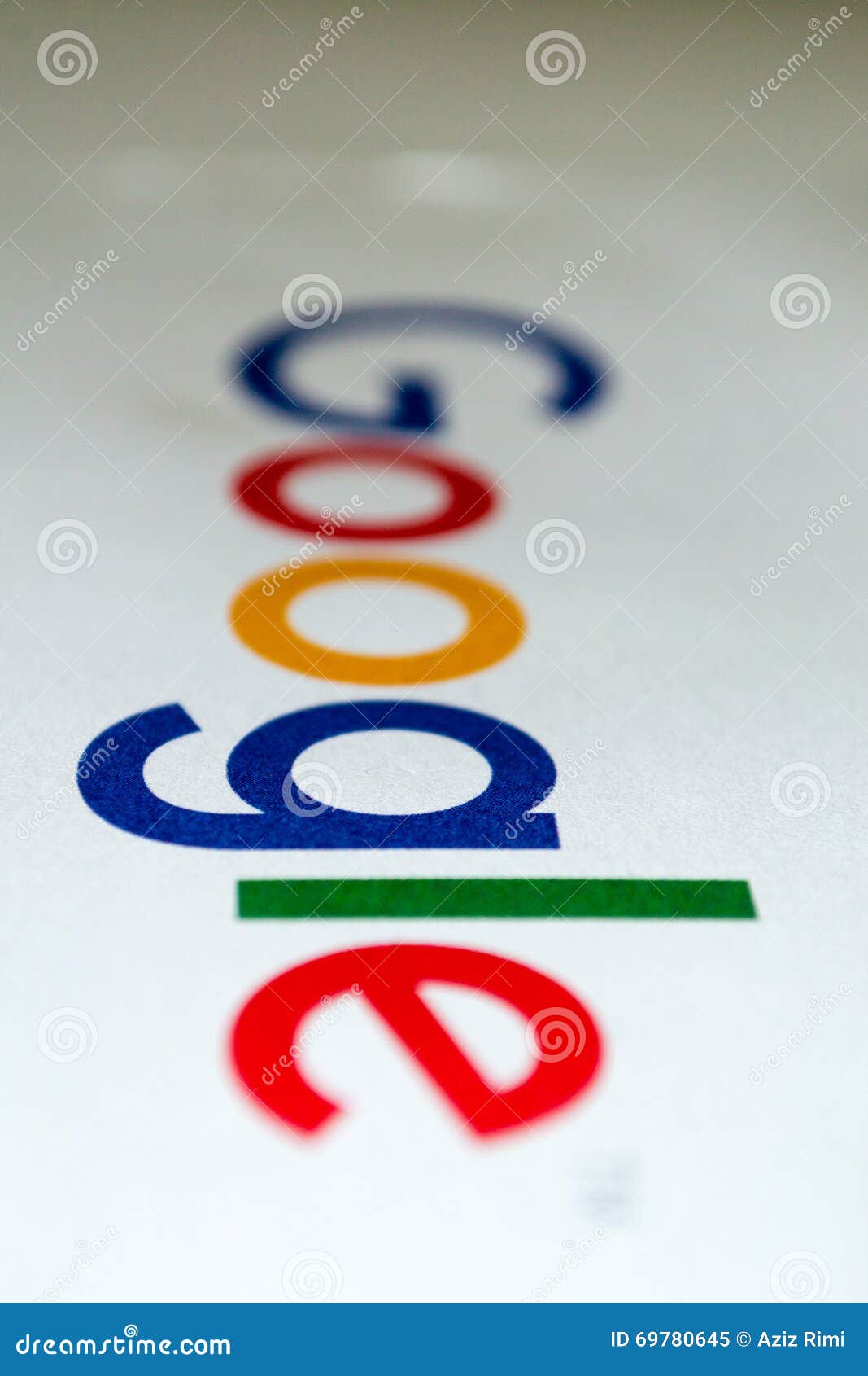 Google Logo on a Piece of White Paper -portrait- Editorial Image ...
