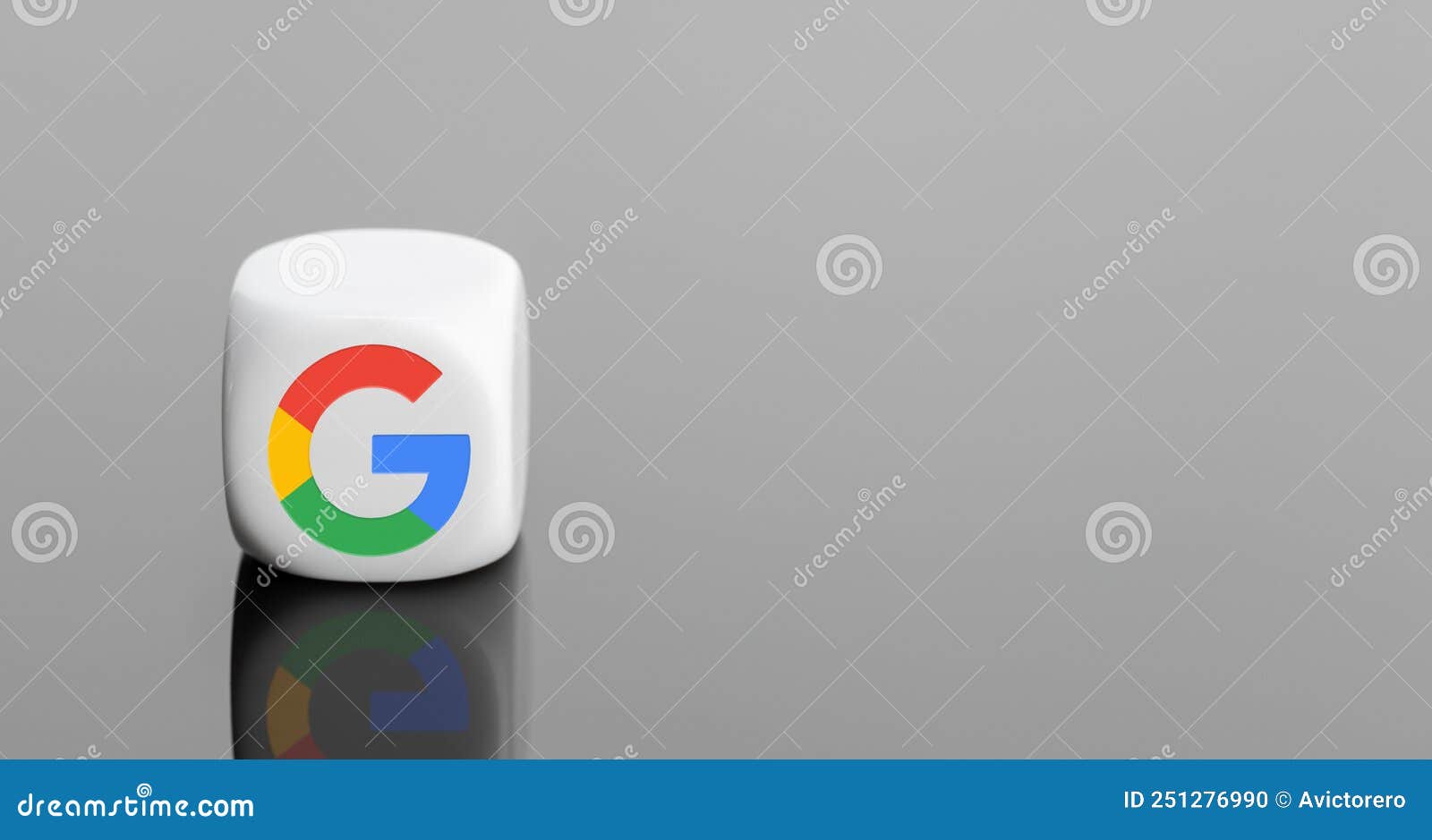 Google Logo on White Cube Shape. Copy Space Editorial Image - Image of ...