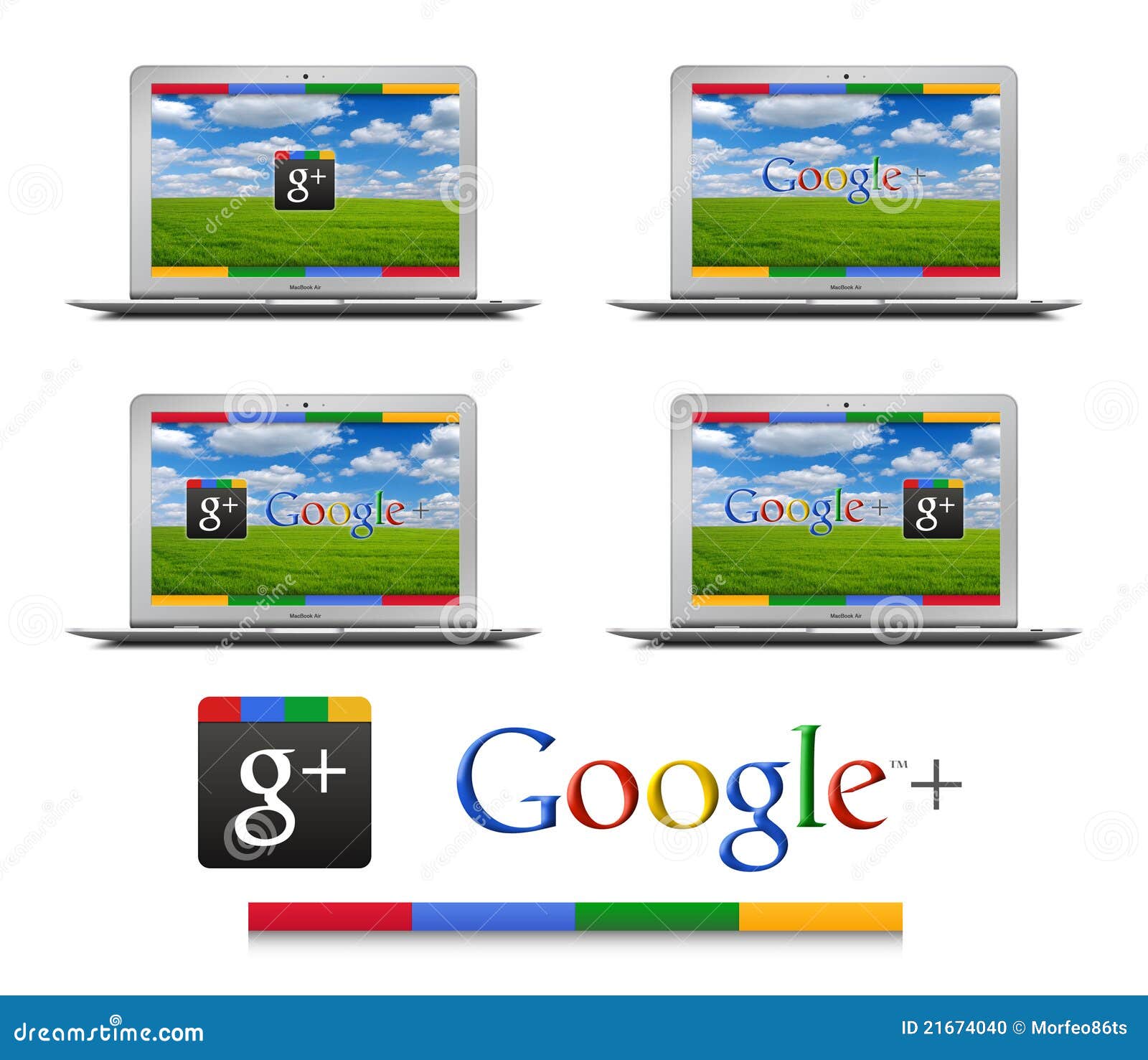 Google+ on MacBook Air editorial image. Illustration of brand - 21674040