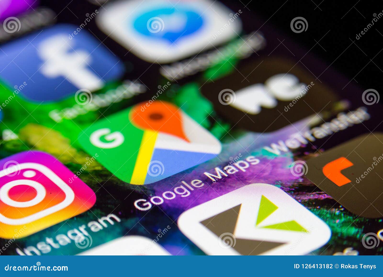 Google Maps Application on Smart Phone Screen Editorial Photography ...