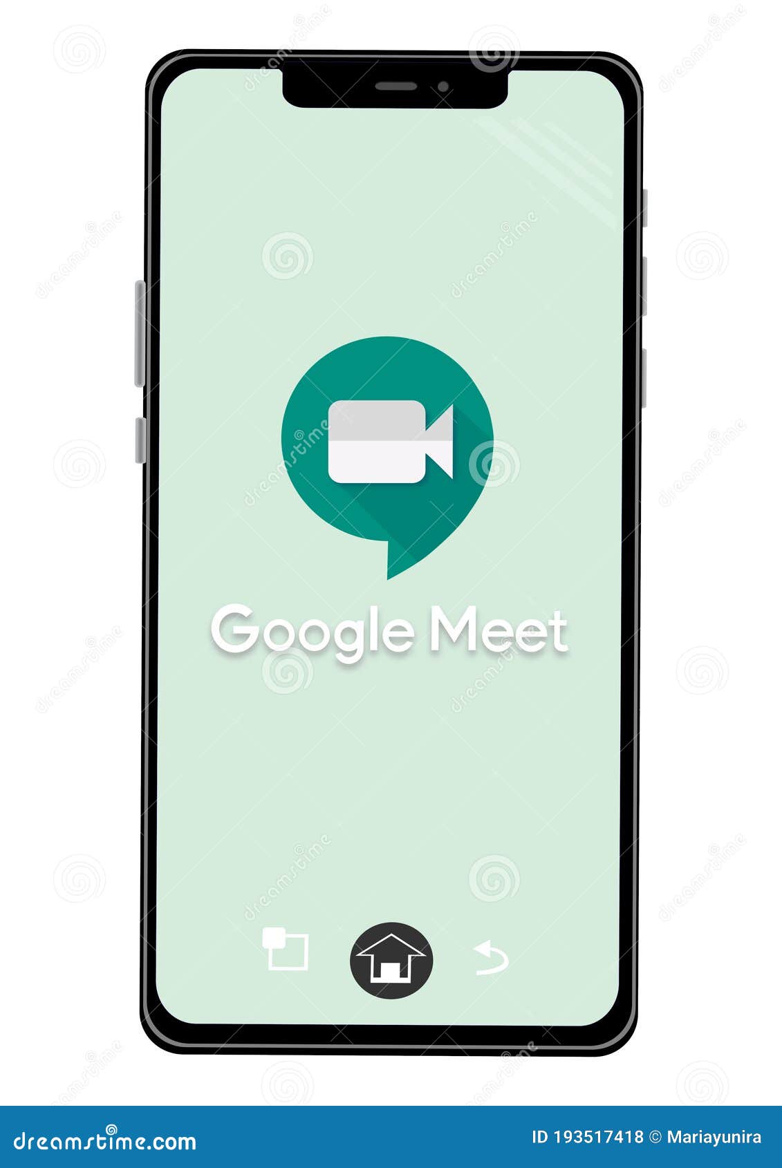 Google Meet Logo On Flat Blue Background Editorial Image ...