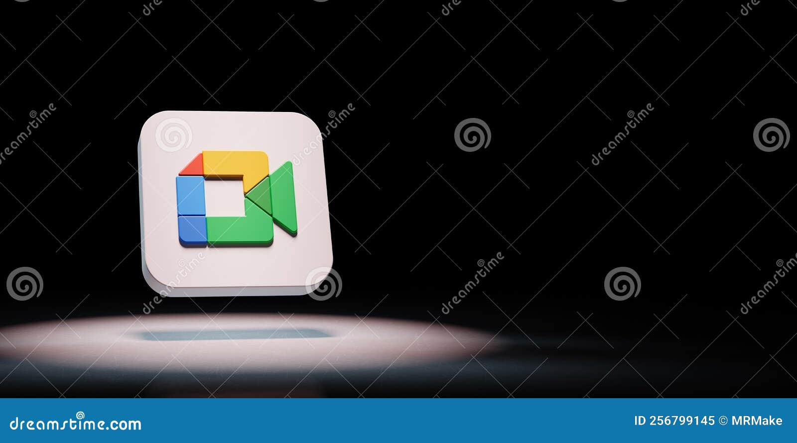 Google Meet Logo Spotlighted on Black Background Editorial Image ...
