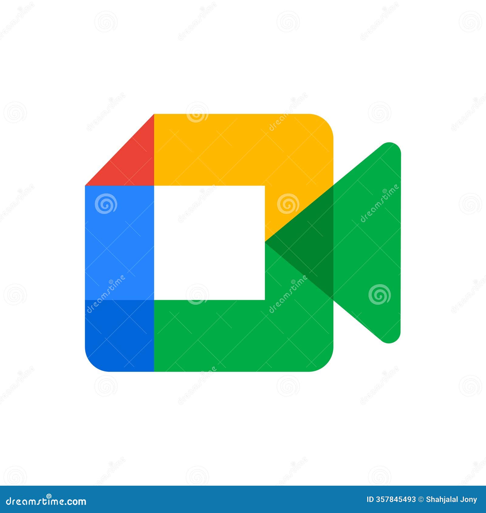 New Google Meet Video Meeting Logo Vector Illustration | CartoonDealer ...