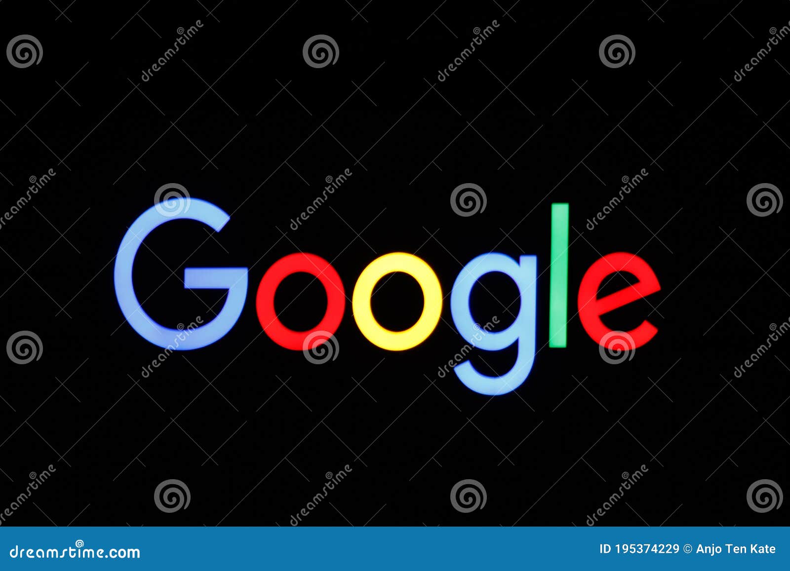 Google neon editorial stock image. Image of bright, logotype - 195374229
