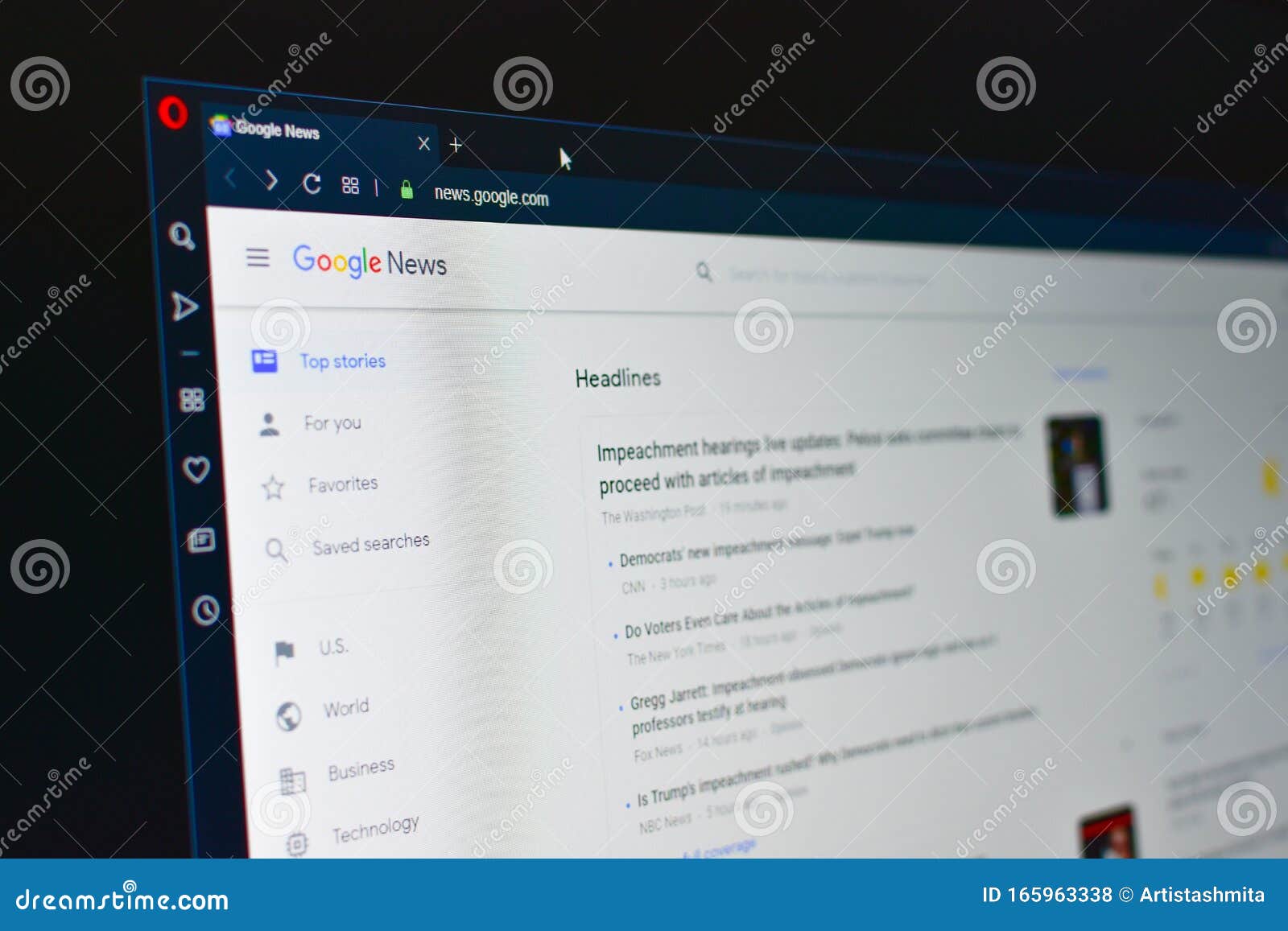 Google News Website on Computer Screen Editorial Stock Photo - Image of ...