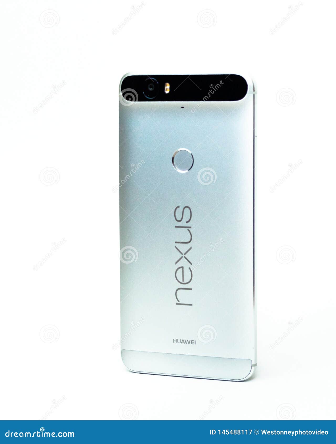 Google Nexus 6P Silver by Huawei Front View Isolated White Background ...