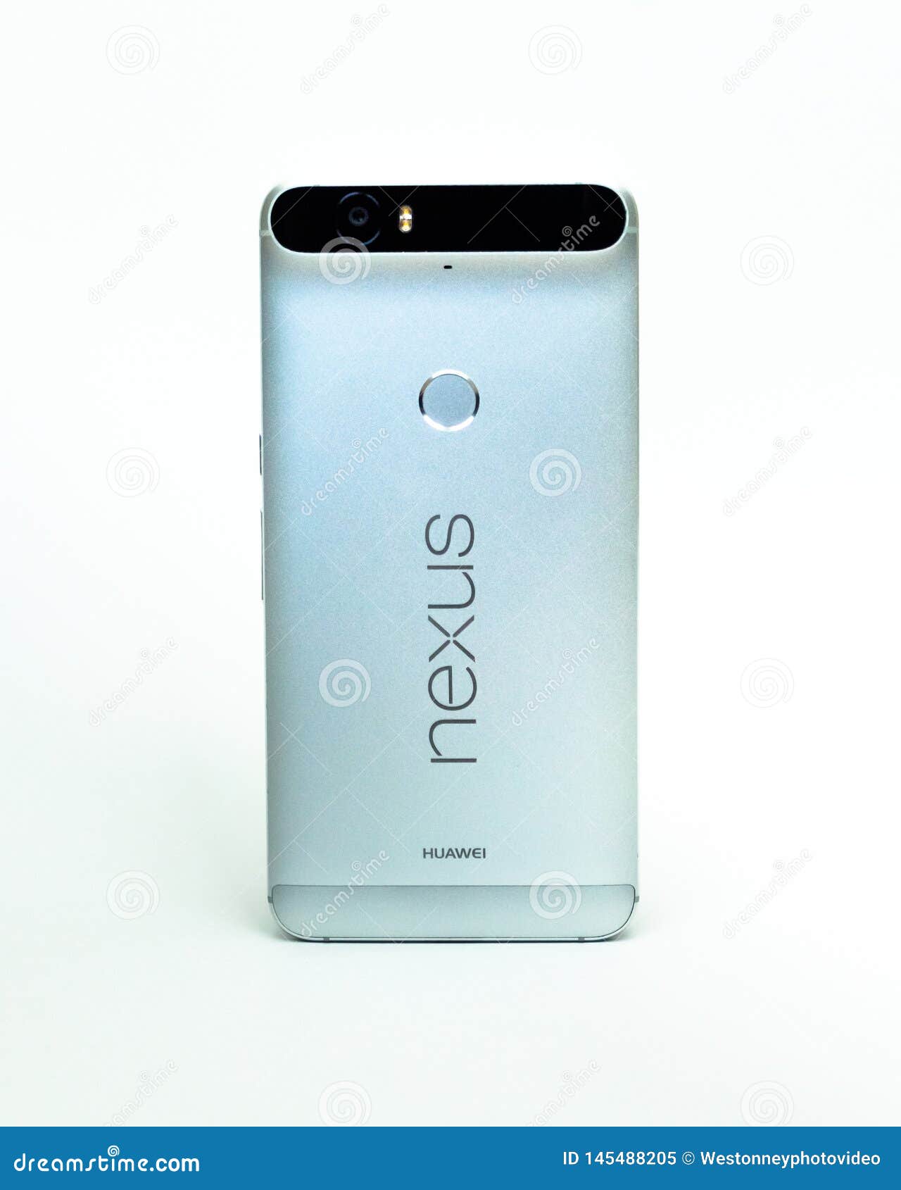Google Nexus 6P Silver by Huawei Front View Isolated White Background ...
