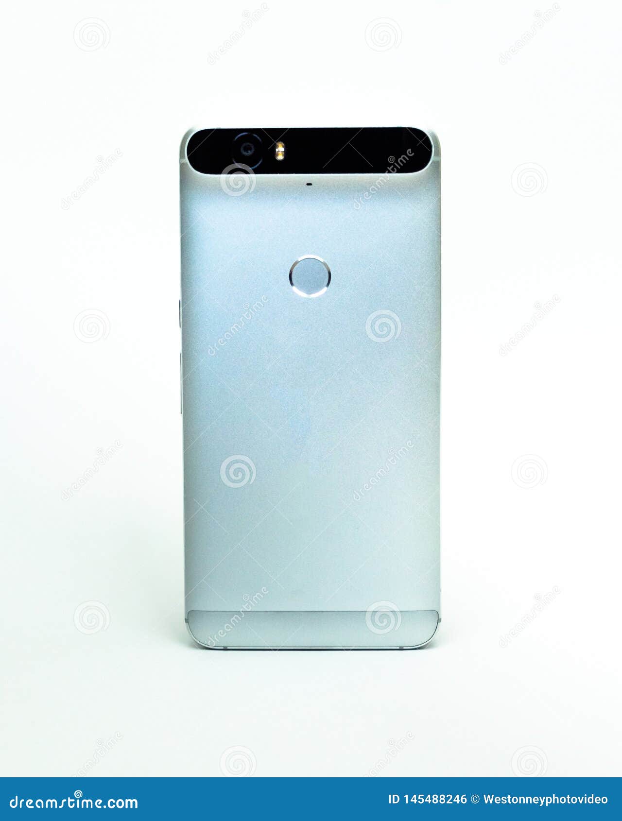 Google Nexus 6P Silver by Huawei Front View Isolated White Background ...