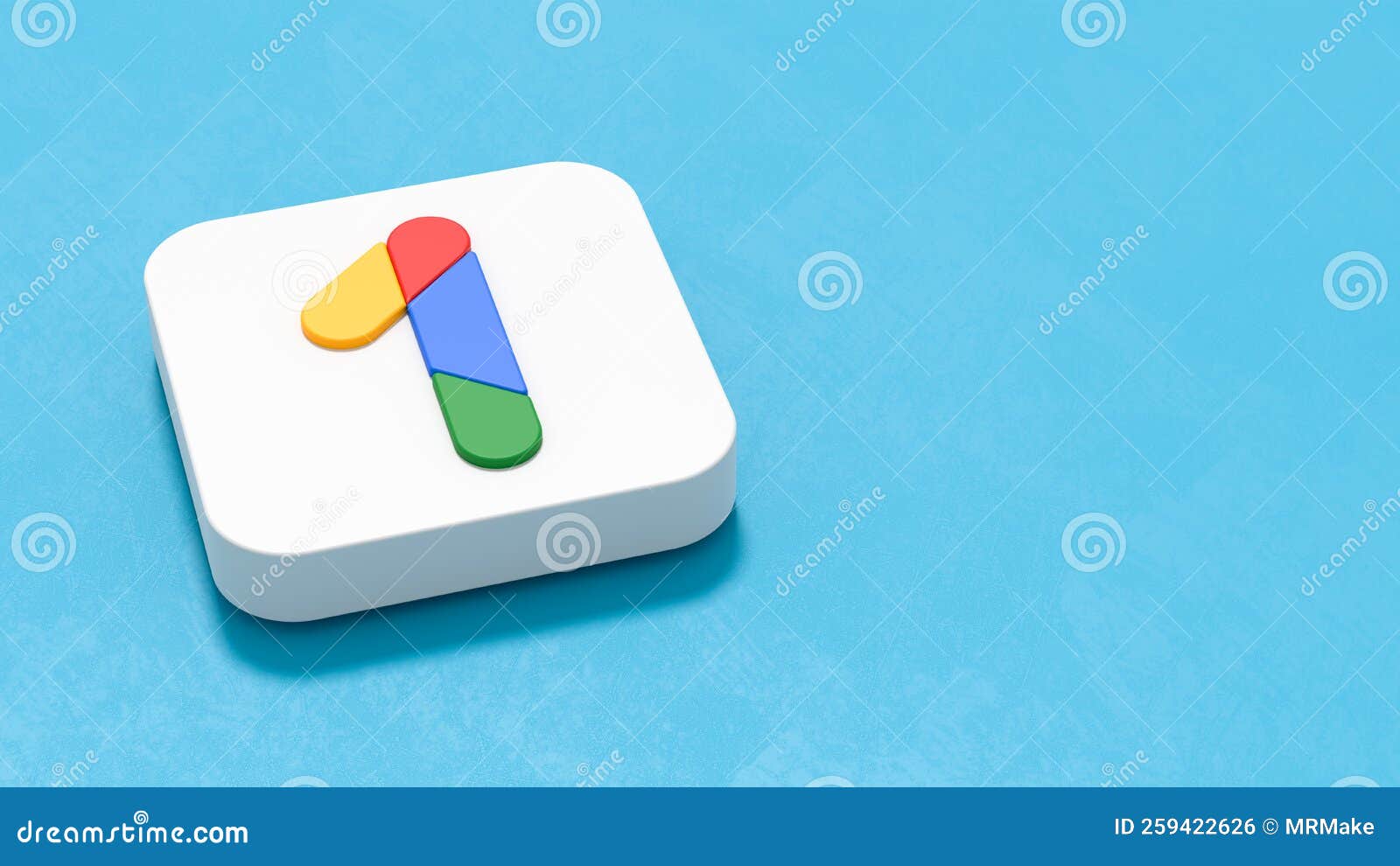 Google One Logo on Blue Background with Copy Space Editorial Photo ...