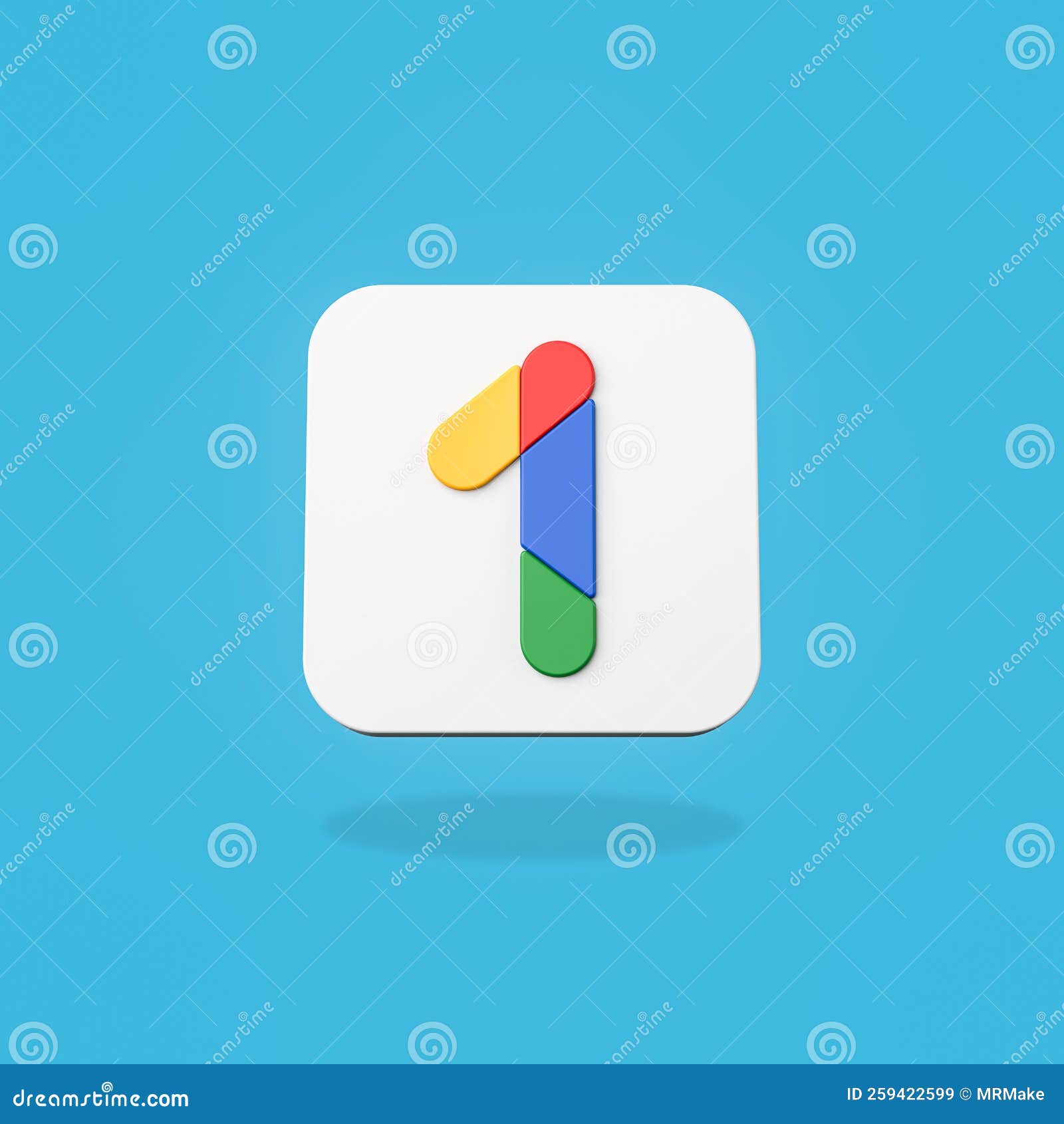 Google One Logo on Flat Blue Background Editorial Stock Image ...