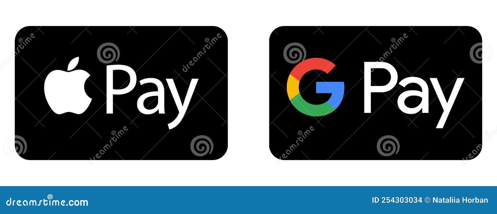 Google Pay, Apple Pay.G Pay and Apple Pay Logo Editorial Stock Image ...
