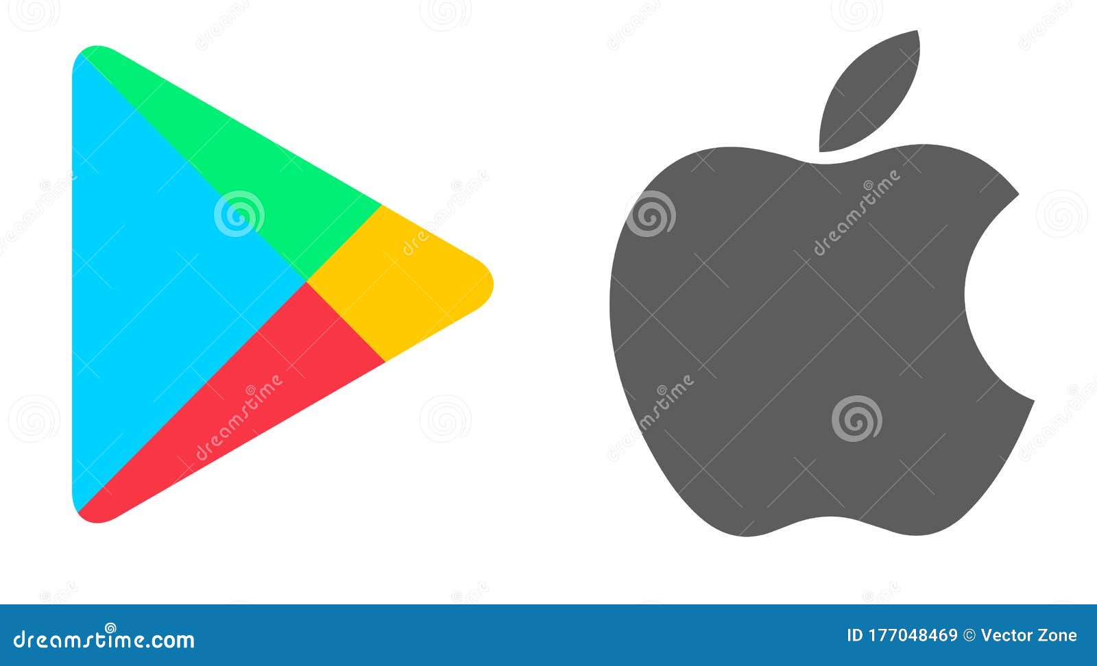 Google Play App Store Icons. Editorial Stock Image - Illustration of ...
