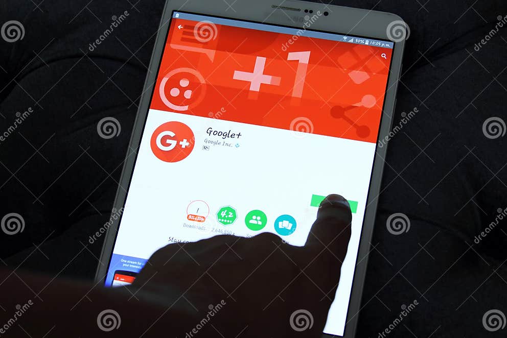 Google Plus App on Google Play Editorial Image - Image of network ...