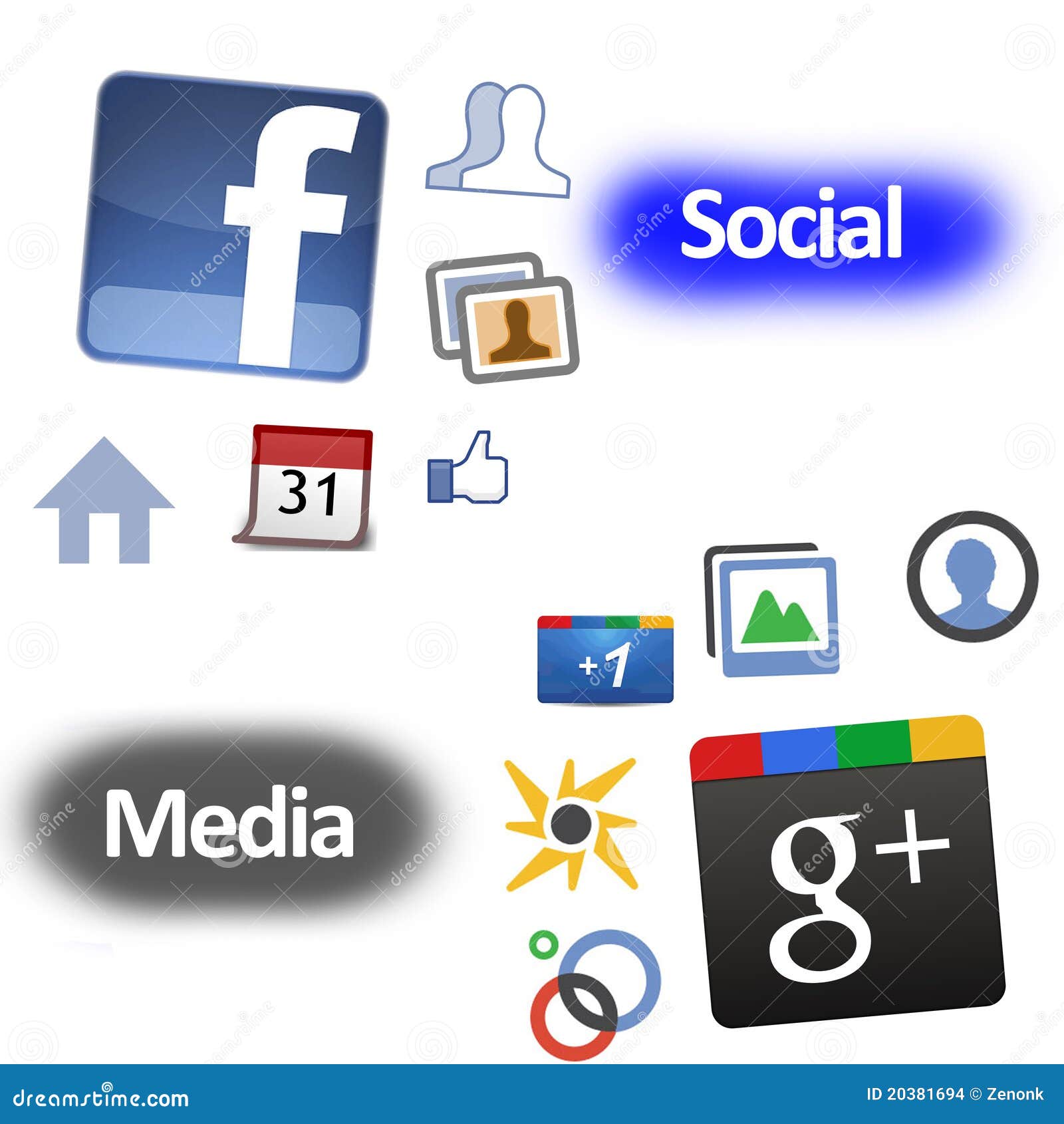 Google plus vs Facebook editorial stock image. Illustration of website ...