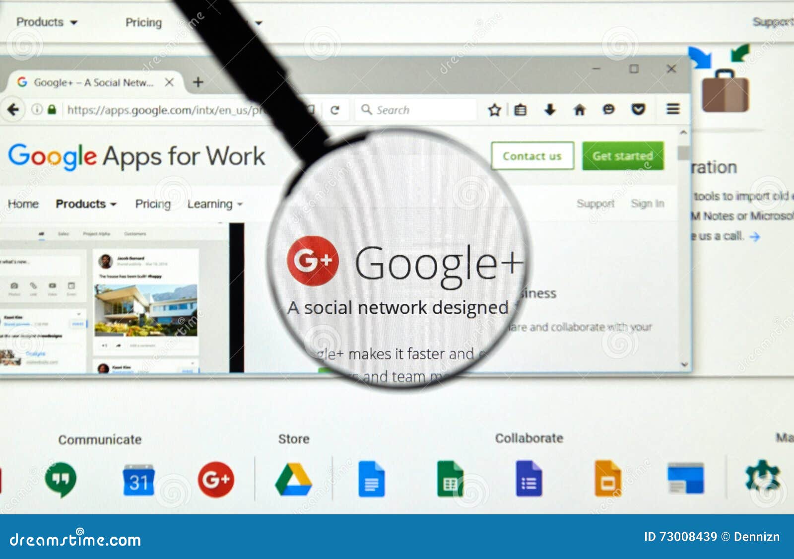 Google plus web page editorial stock image. Image of email - 73008439
