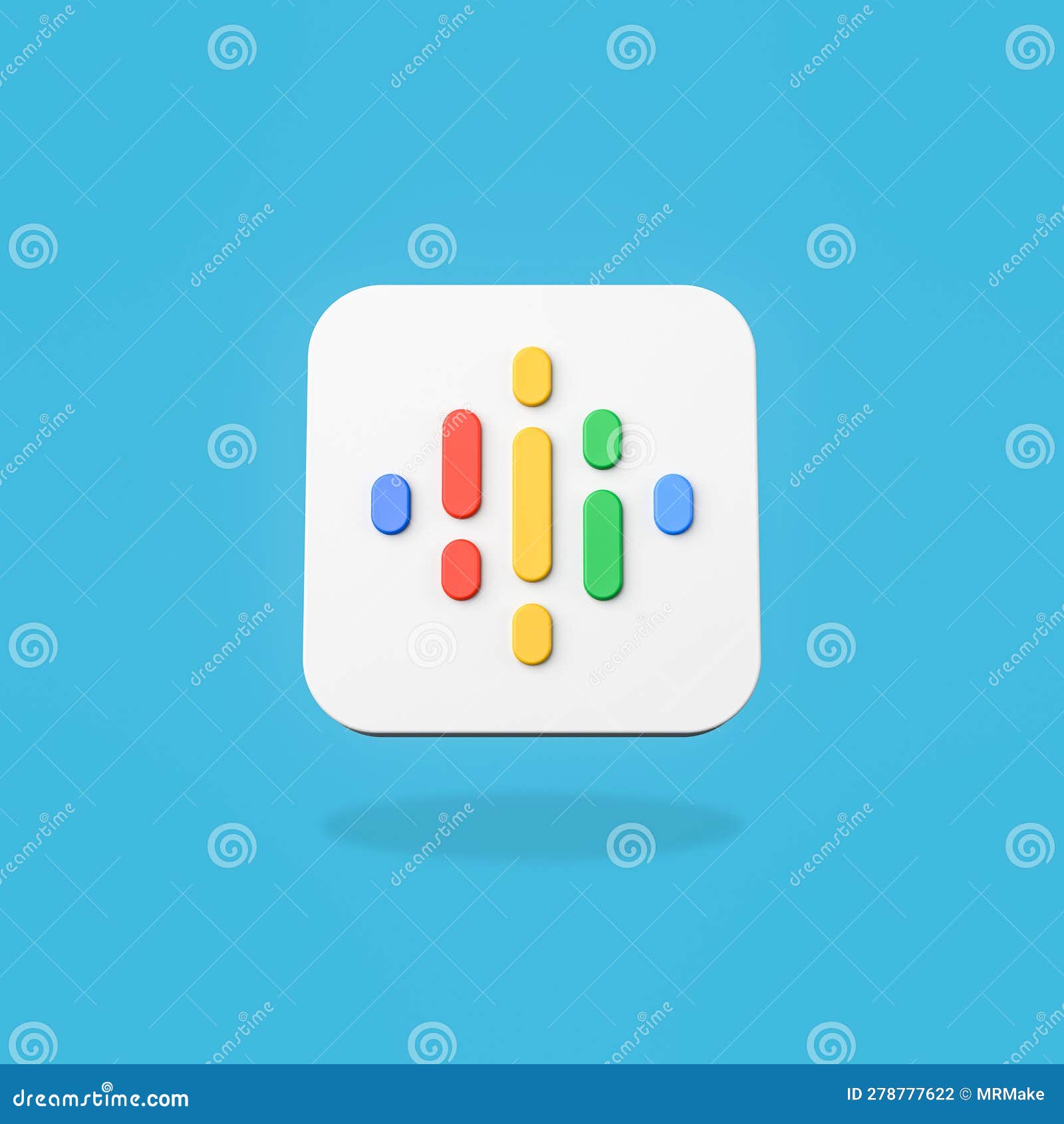 Google Podcasts App Icon on Flat Blue Background Editorial Photography ...