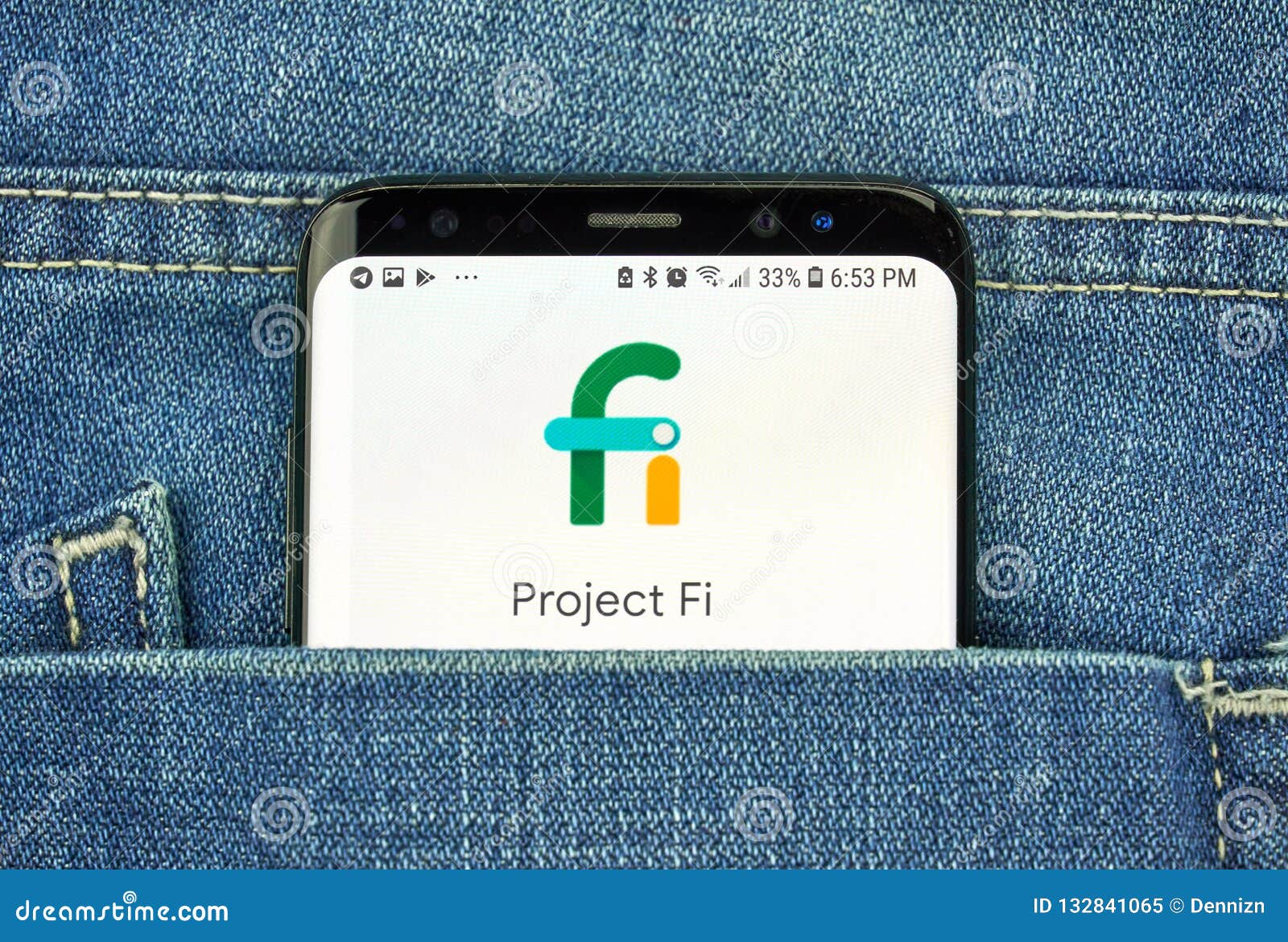 Google Project Fi on a Phone Screen in a Pocket Editorial Image - Image ...