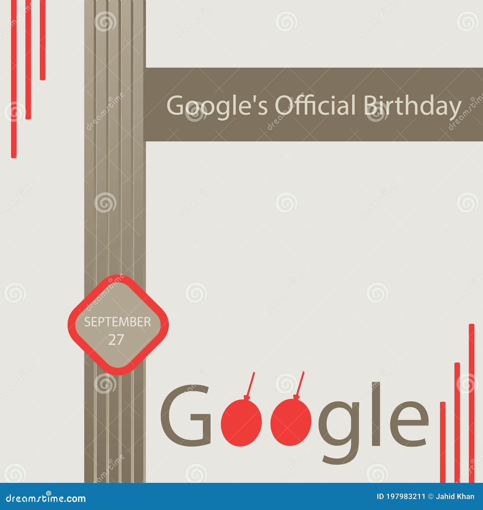 Google`s Official Birthday editorial photo. Illustration of birthday ...