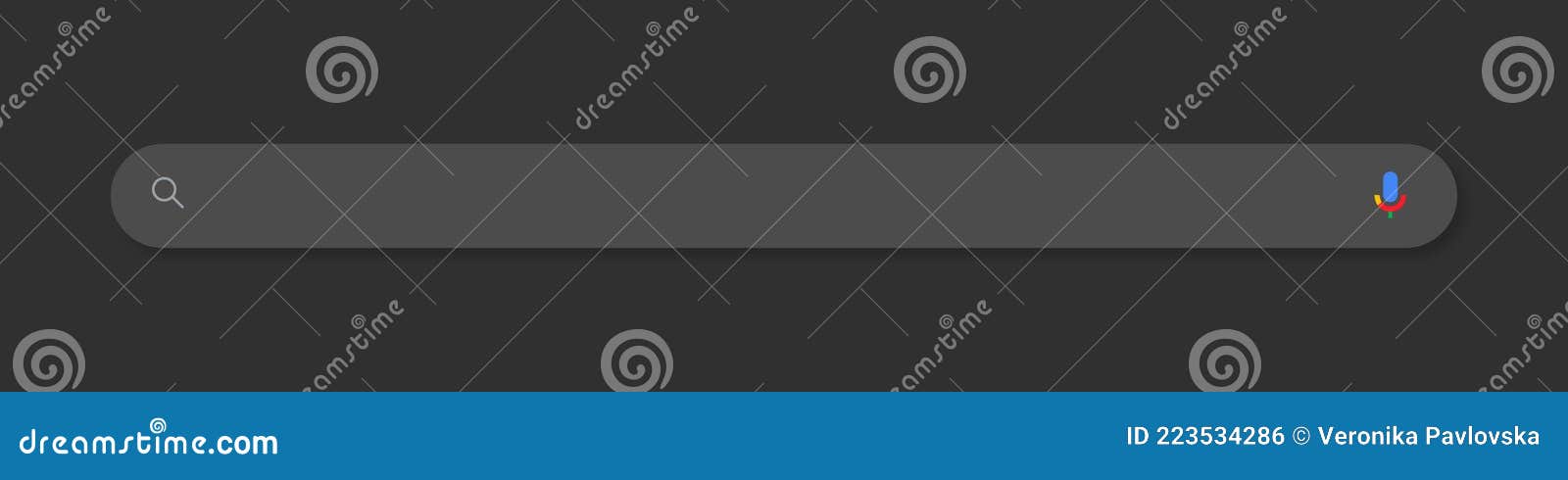 Google Search Bar in Dark Color. Google Input Panel. Classic Search Box ...