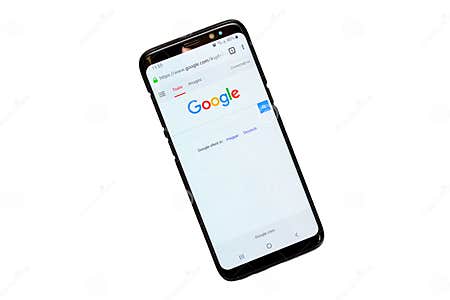 Google Search Engine Mobile Version on Smartphone Screen Editorial ...