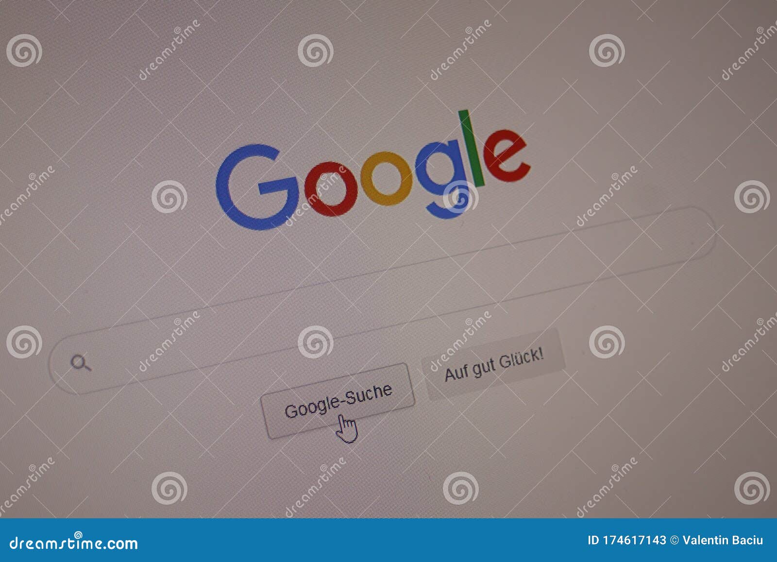 Google Search Website on German Language Editorial Stock Photo - Image ...