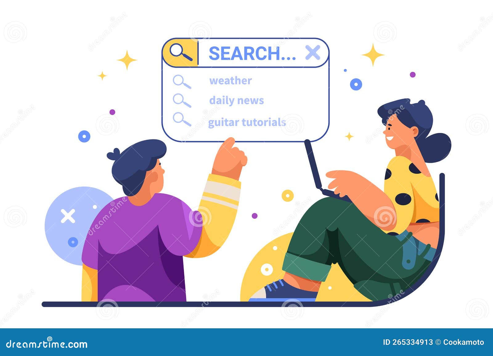 Google Searching System or Seo, Vector Illustration or Banner. Stock ...