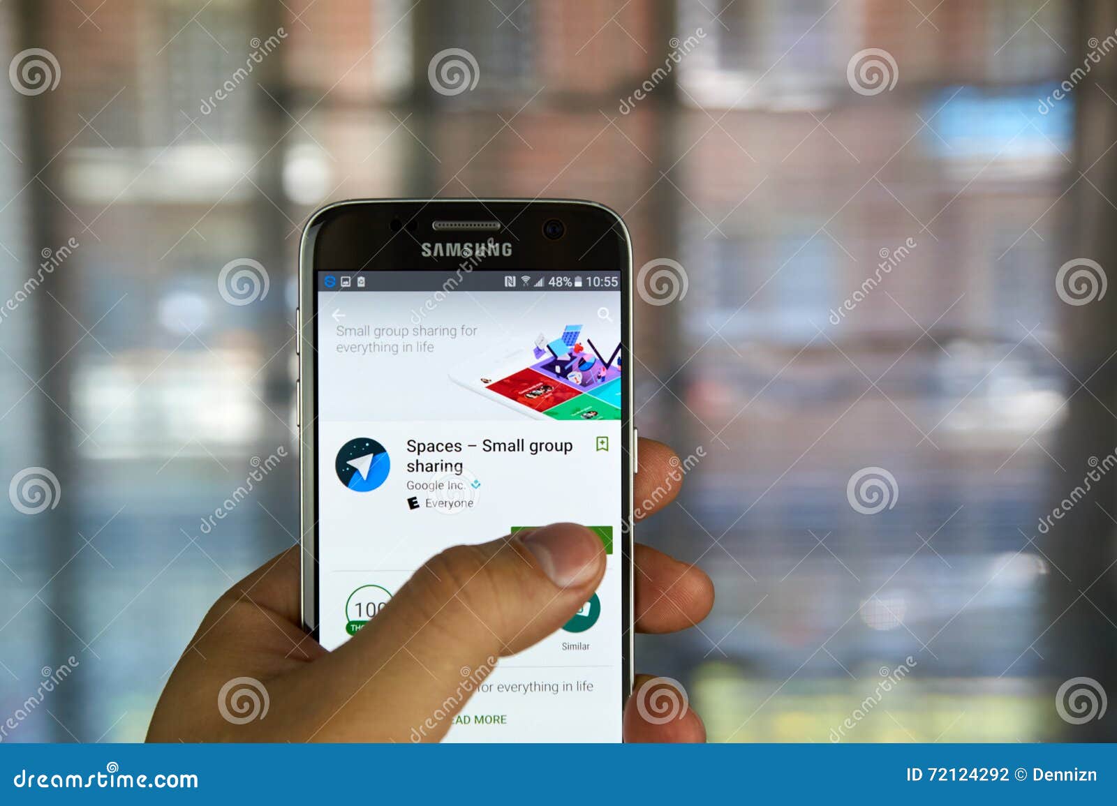 Google Spaces app editorial photography. Image of gadget - 72124292