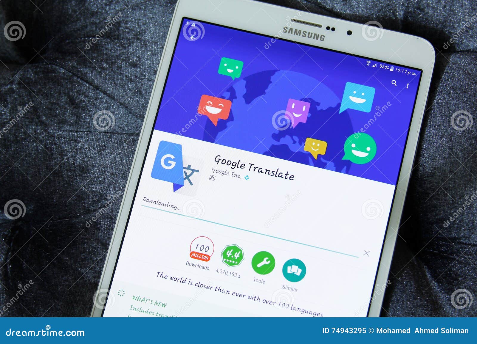 Google traduce il app immagine editoriale. Immagine di traduca - 74943295