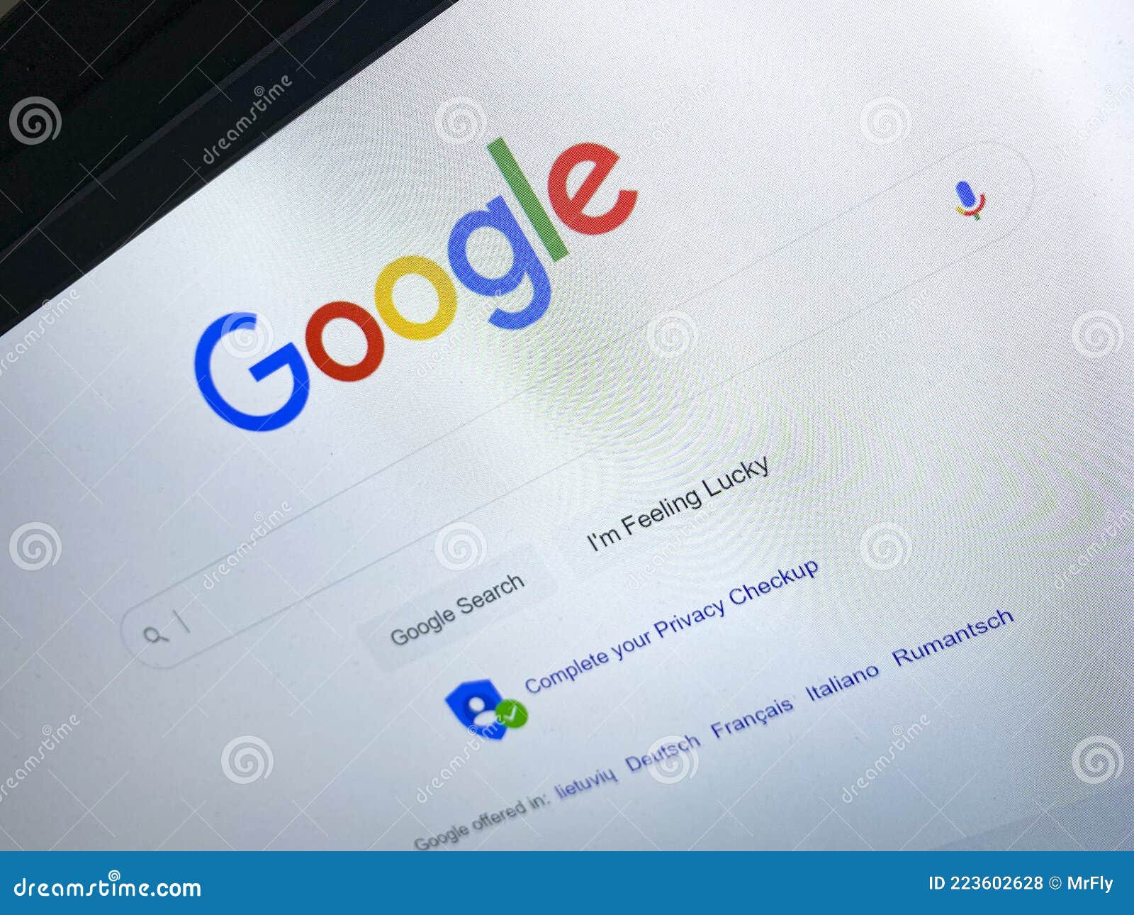 Google Web Page on a Computer Screen Editorial Stock Photo - Image of ...