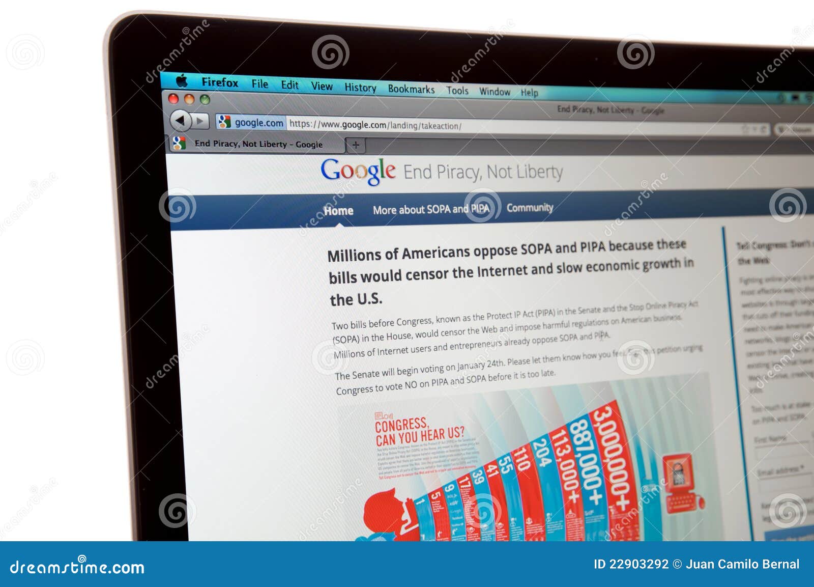 Google Website during the Internet Blackout Editorial Photography ...