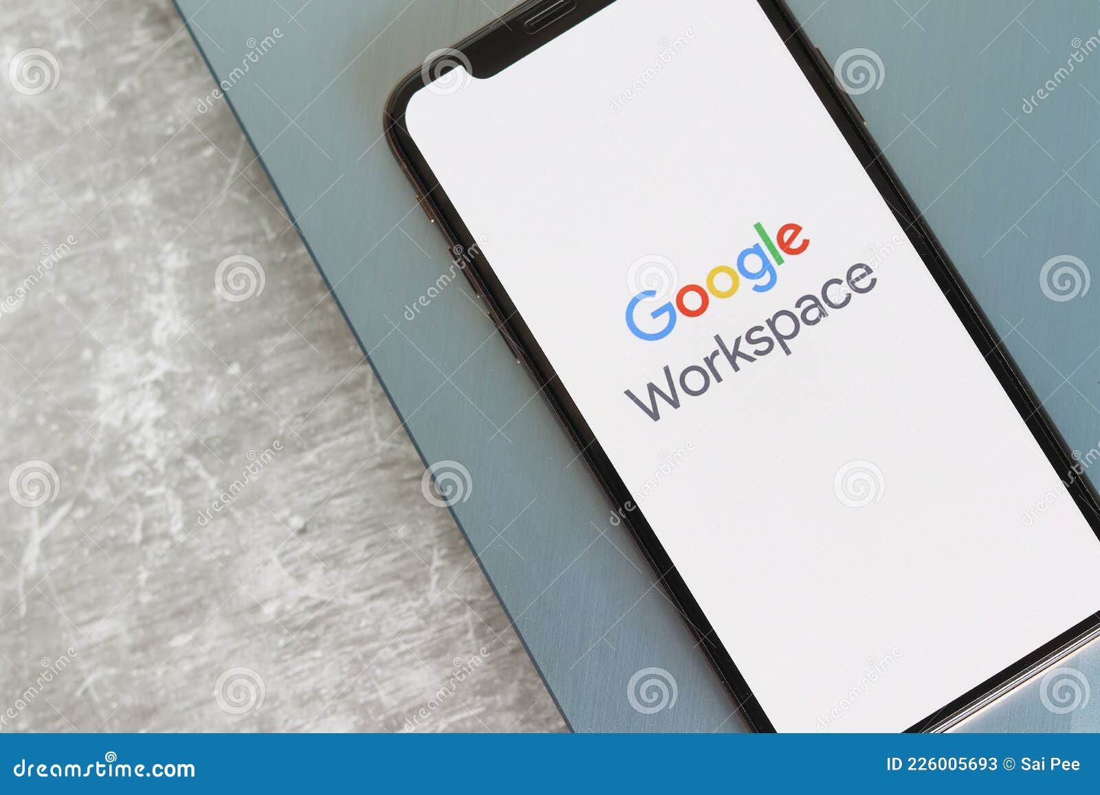 Google Workspace Application on on Mobile Phone Screen. Editorial Stock ...