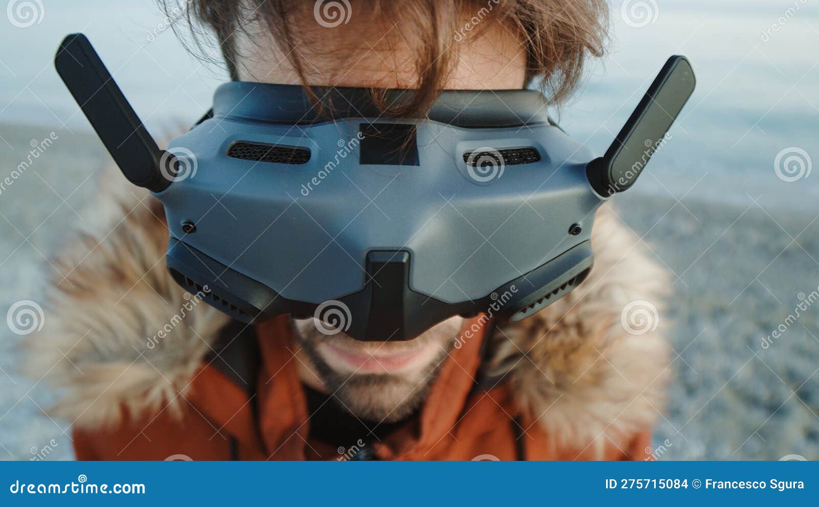 Googles on head close up stock photo. Image of glasses - 275715084