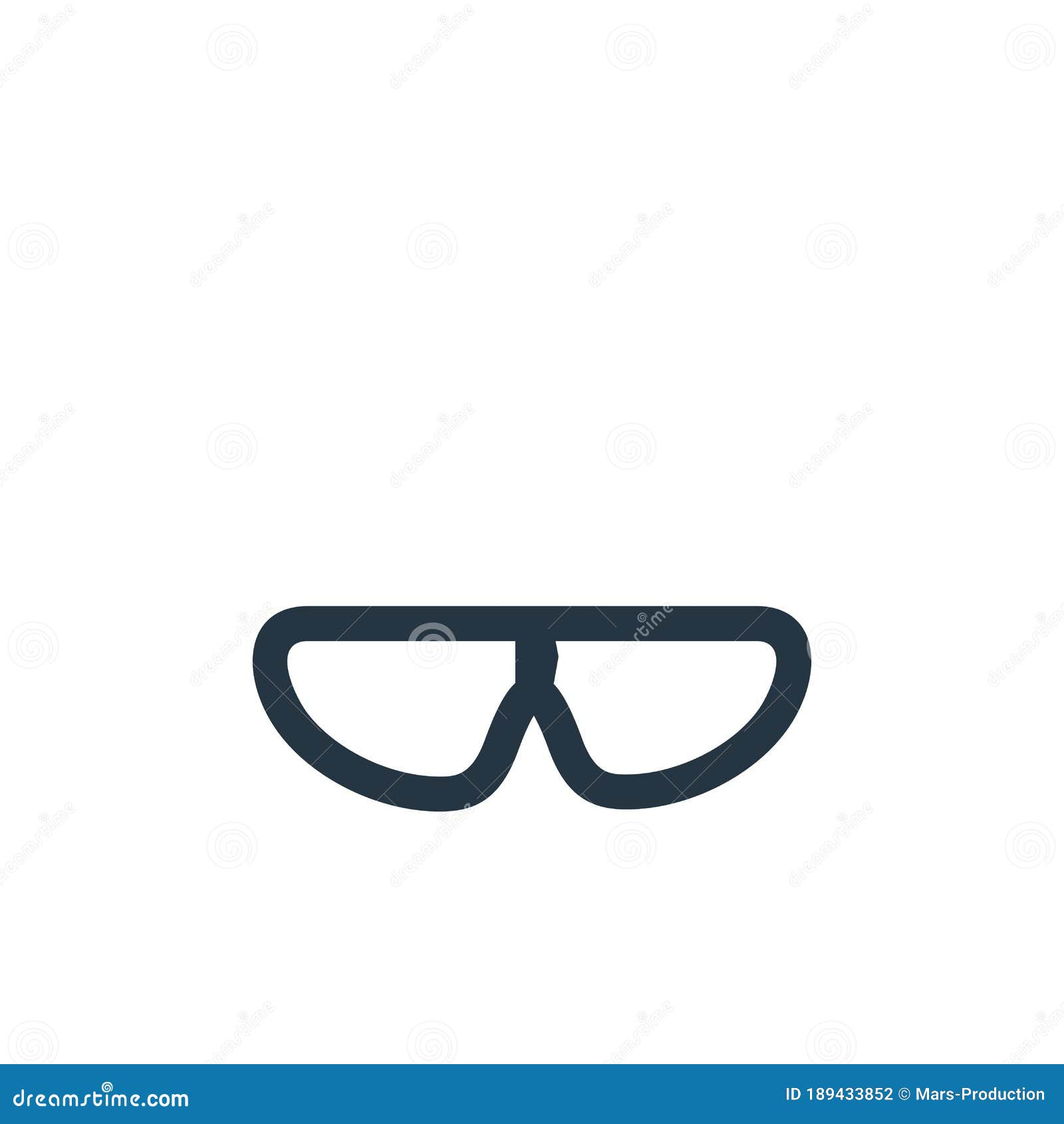 Googles Vector Icon Isolated on White Background. Outline, Thin Line ...