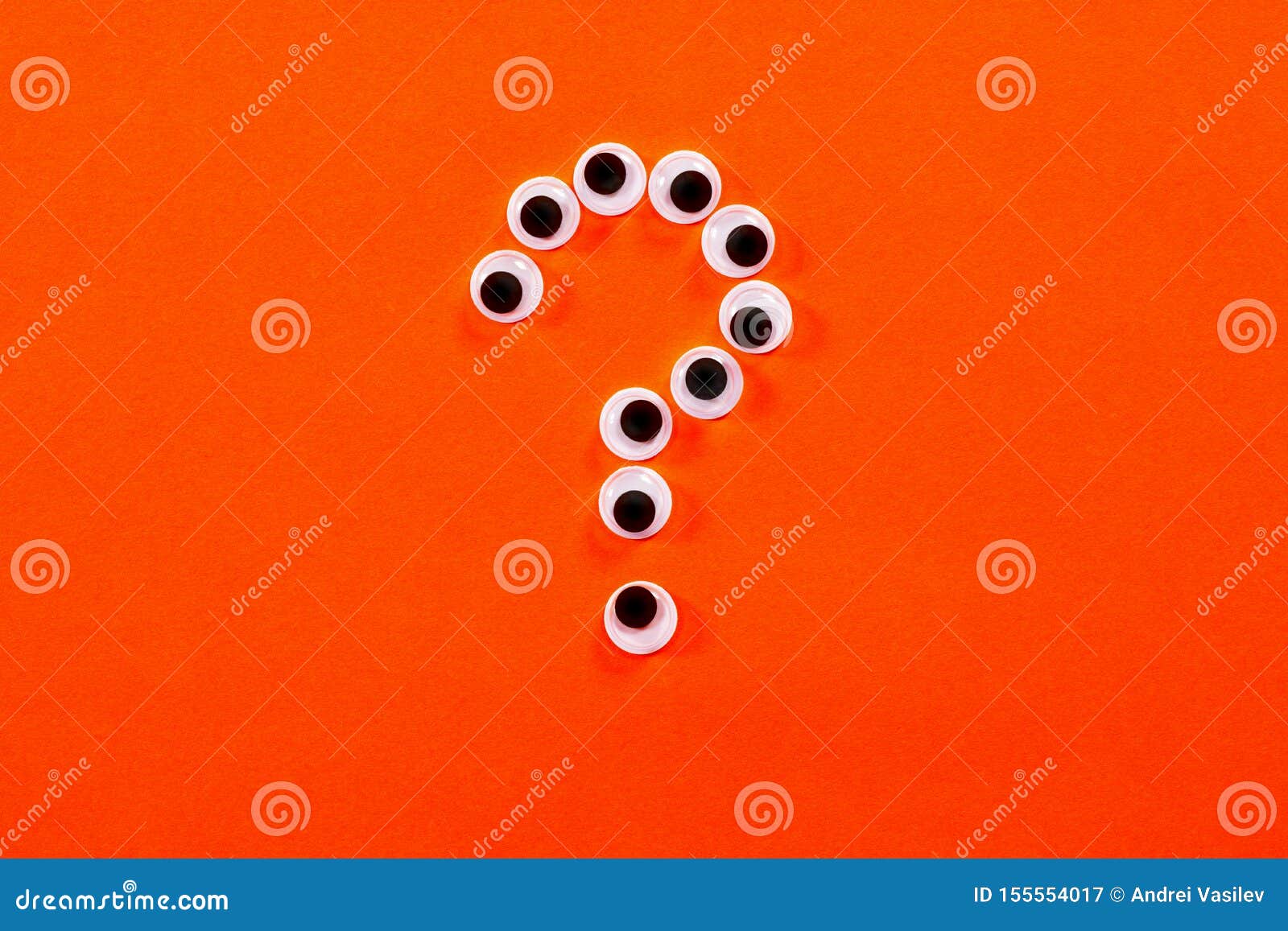 Googly Eyes. Some Middle Size Crazy Toy Eyes on Orange Background. in ...