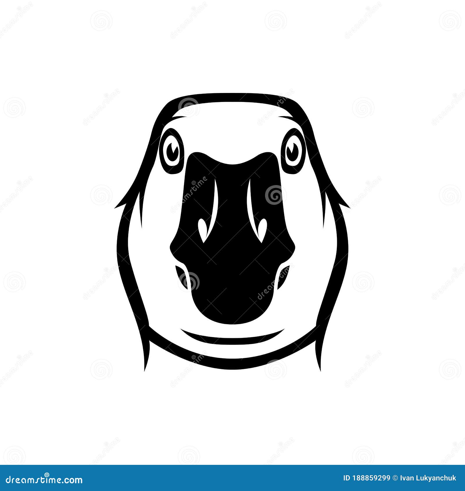 Goose face, farm logo stock vector. Illustration of silhouette - 188859299