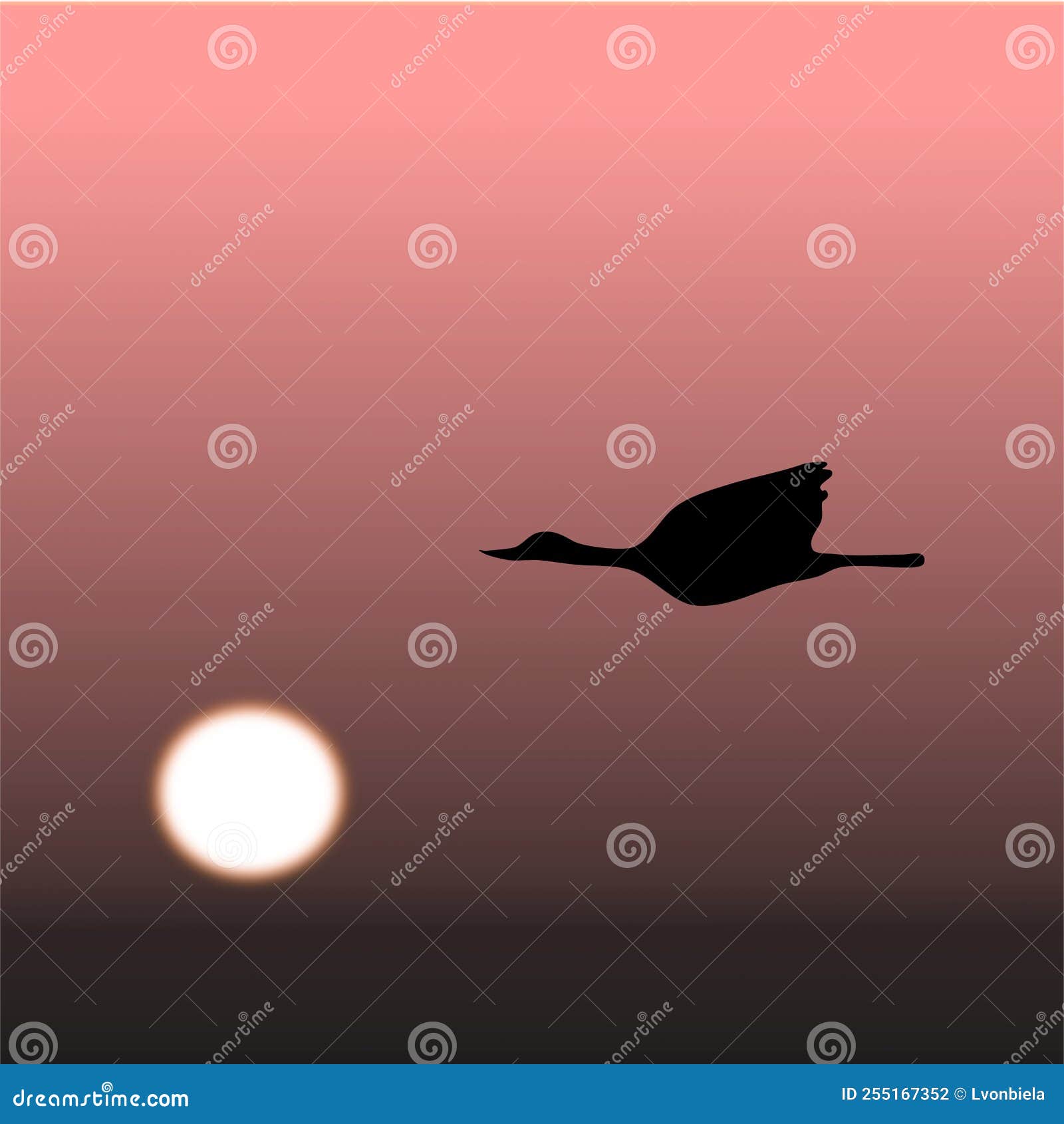 Goose against fall sky stock photo. Image of flying - 255167352