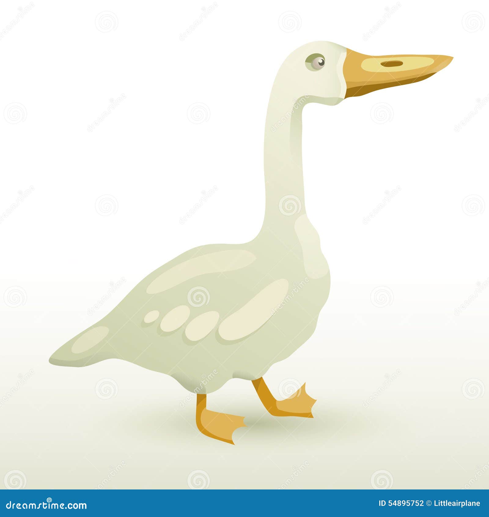 Cartoons Goose And Gosling Sit On A Flower Arrangement. Vector ...