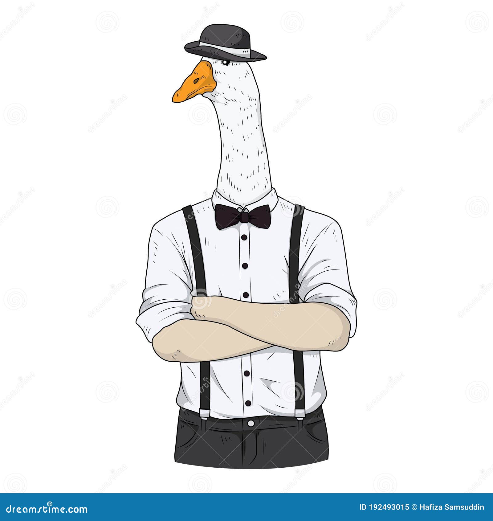Goose Character. Vector Illustration Decorative Design Stock Vector ...