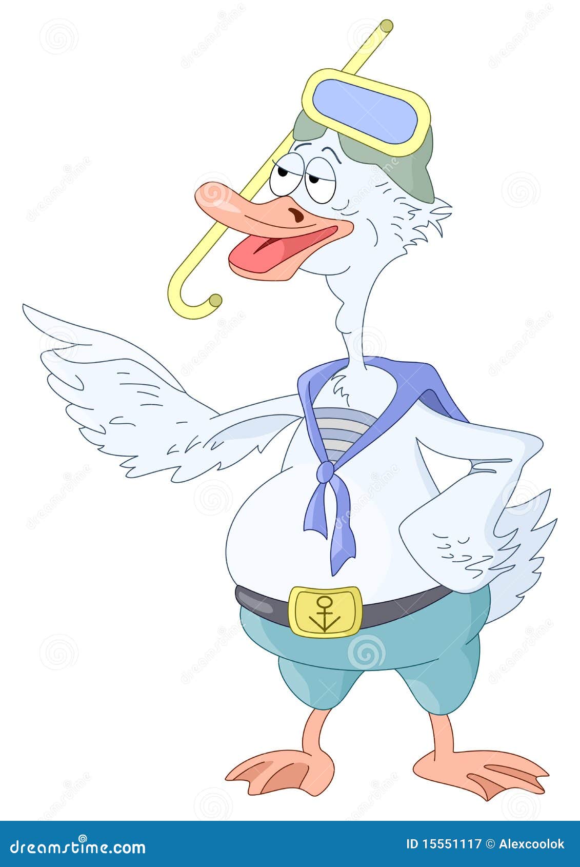 Goose-diver with the Lifted Wing Stock Vector - Illustration of mask ...