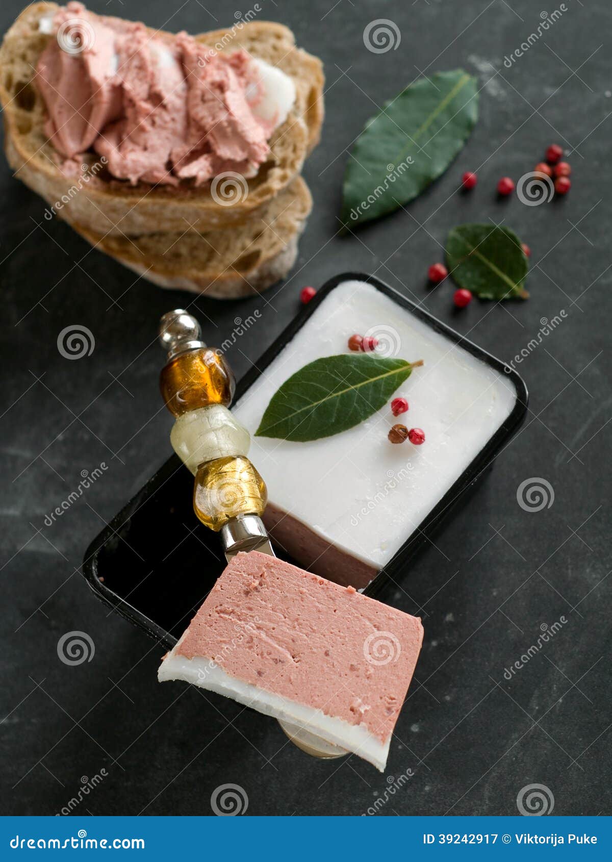 Goose or duck liver pate stock image. Image of closeup - 39242917
