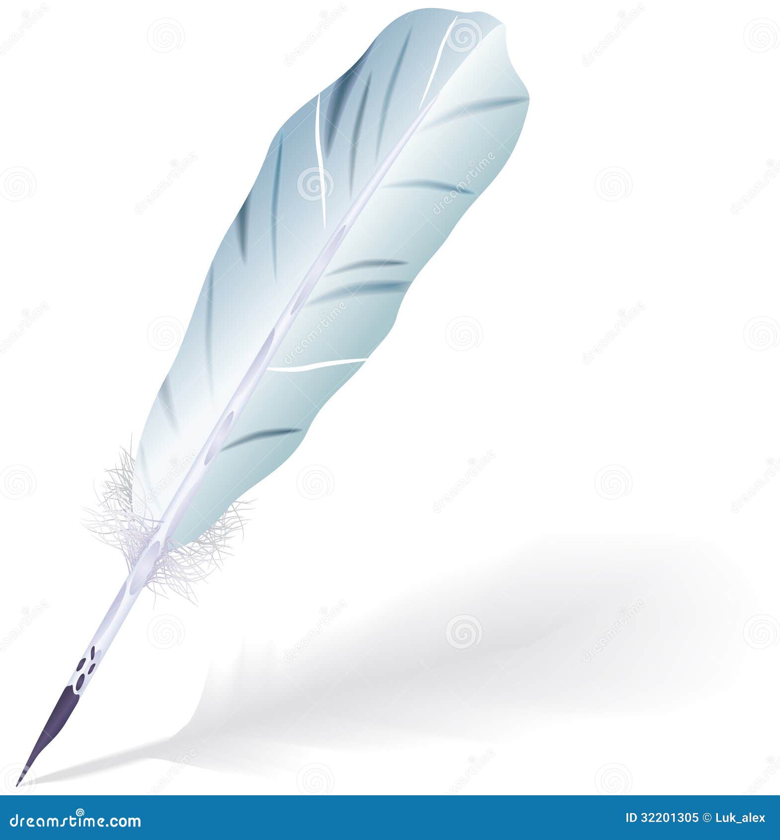 Goose feather. stock vector. Illustration of drawing - 32201305