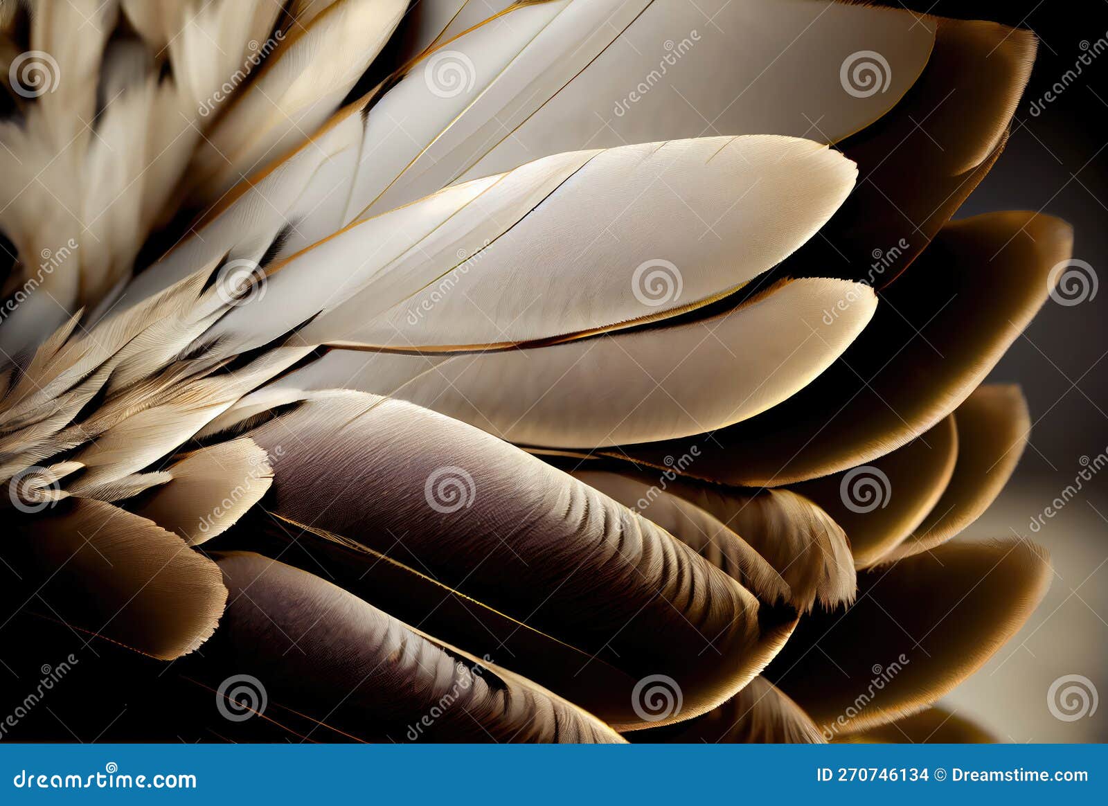 Goose Feathers Background, Brown Plume , Wings Texture, Generative Ai ...