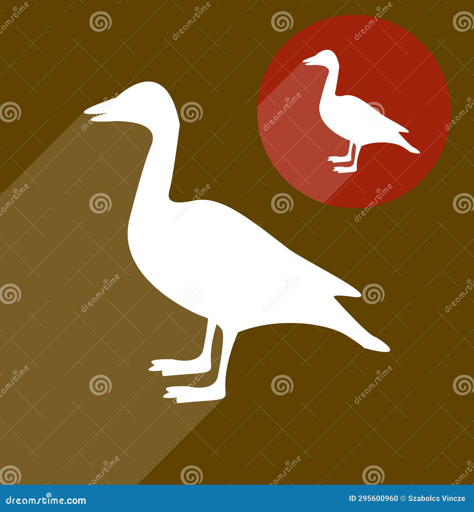 Goose stock illustration. Illustration of animal, orange - 295600960