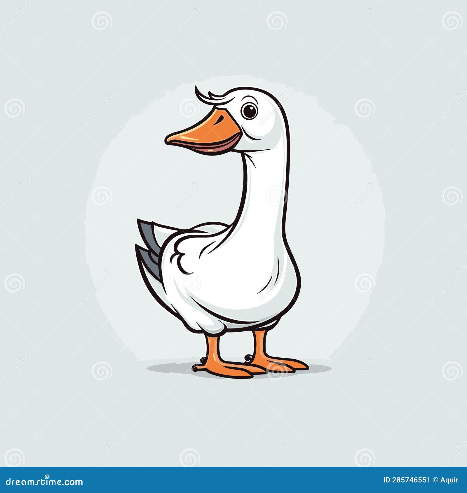 Goose Hand-drawn Illustration. Goose. Vector Doodle Style Cartoon ...